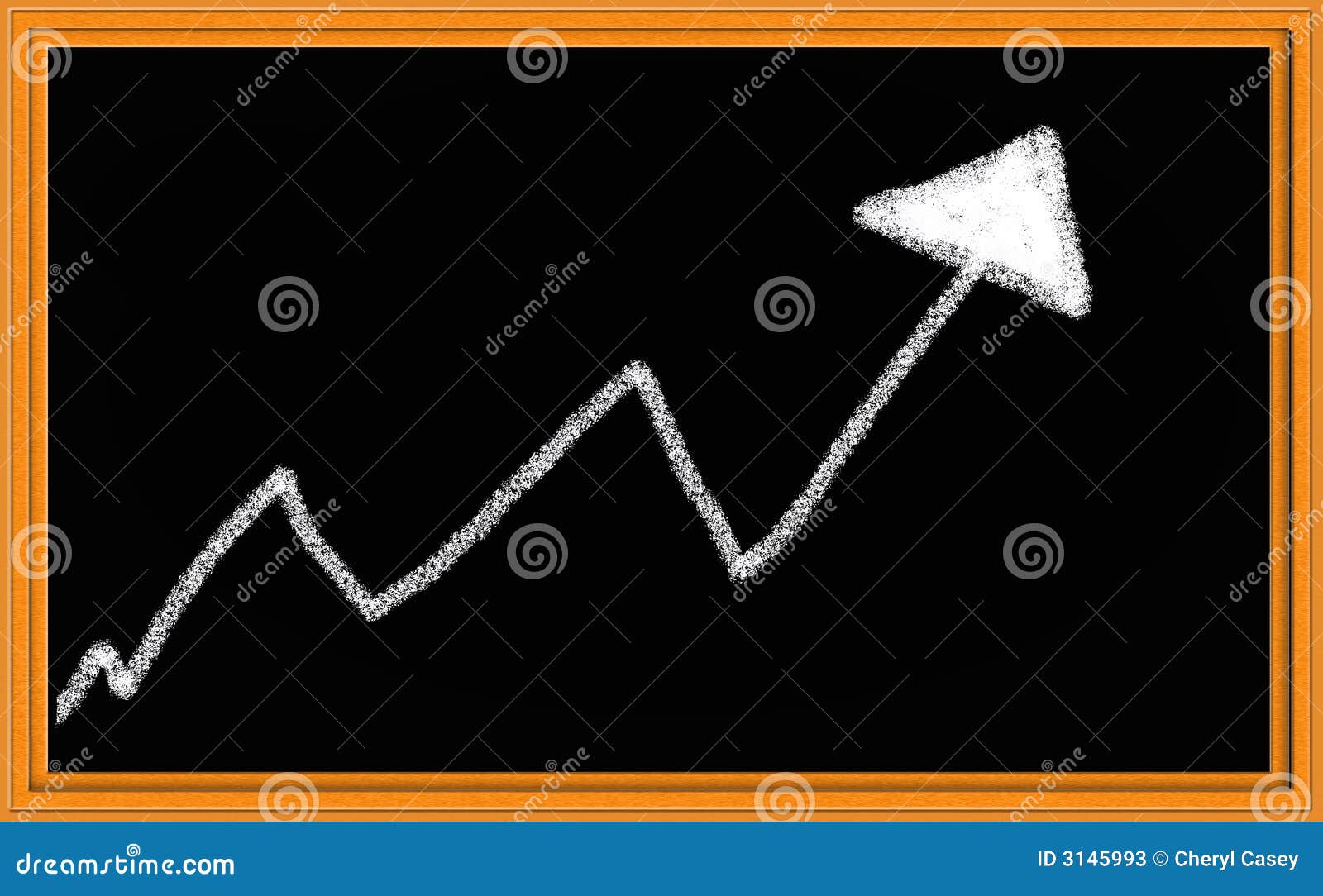 Chalk Drawing of Up Arrow stock image. Image of chart - 3145993
