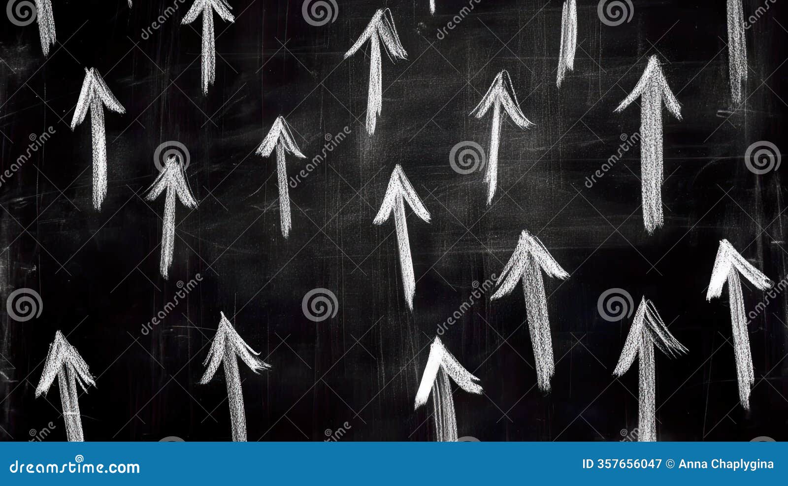 Chalk Drawn Arrows Pointing Upwards on Blackboard Background Stock ...