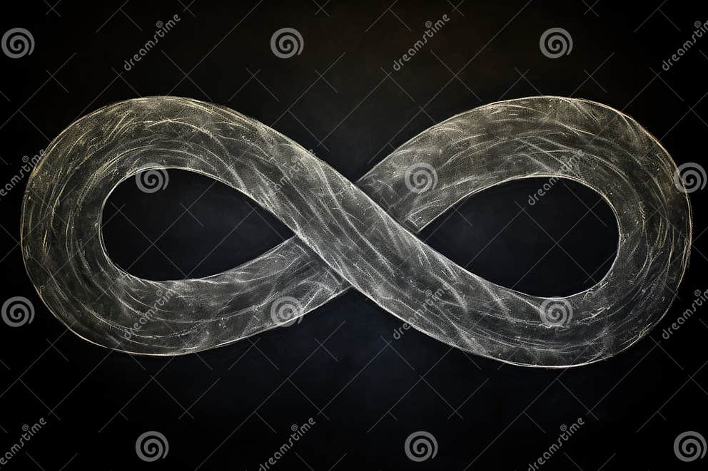 Chalk Drawn Infinity Symbol on a Blackboard Stock Image - Image of ...