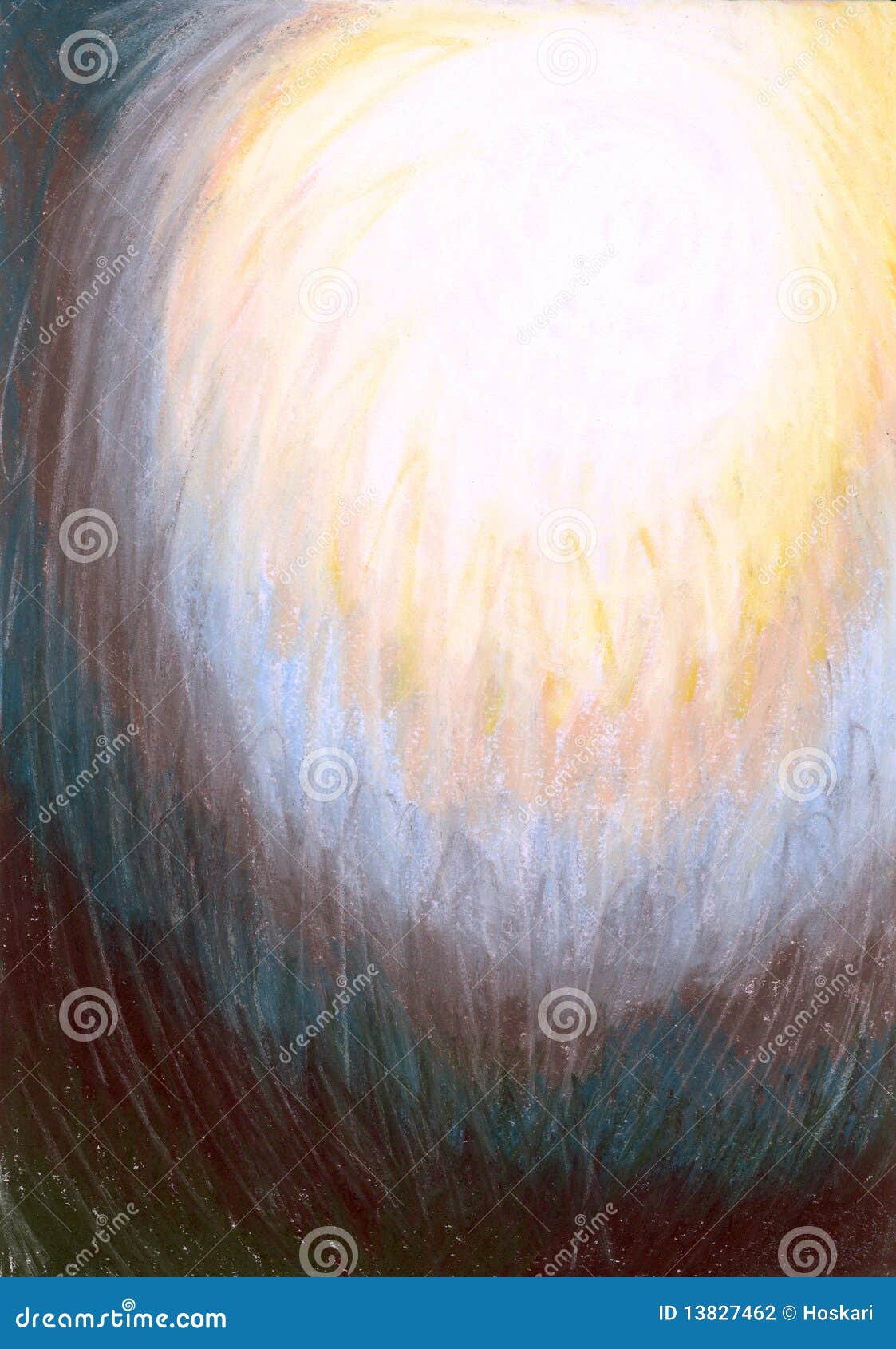 Chalk Drawn Light in the Dark Stock Illustration - Illustration of ...