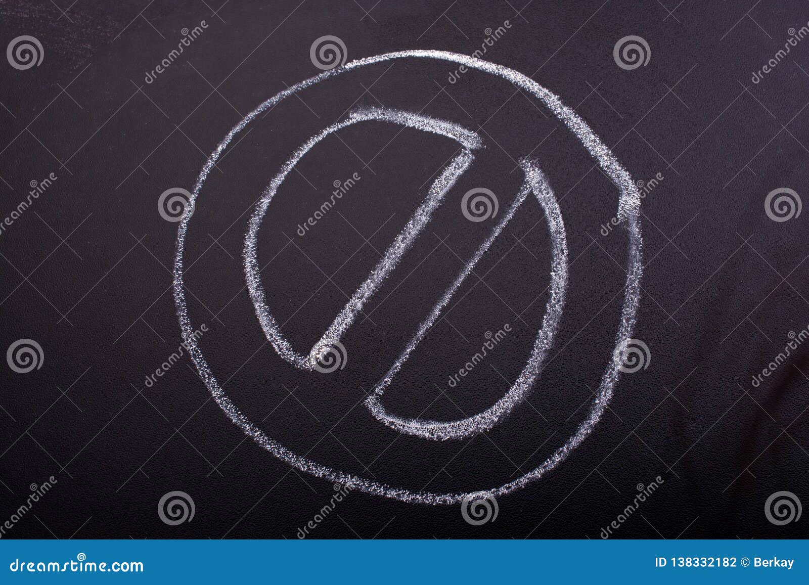 Chalk Drawn Prohibited Sign on Blackboard Stock Photo - Image of black ...