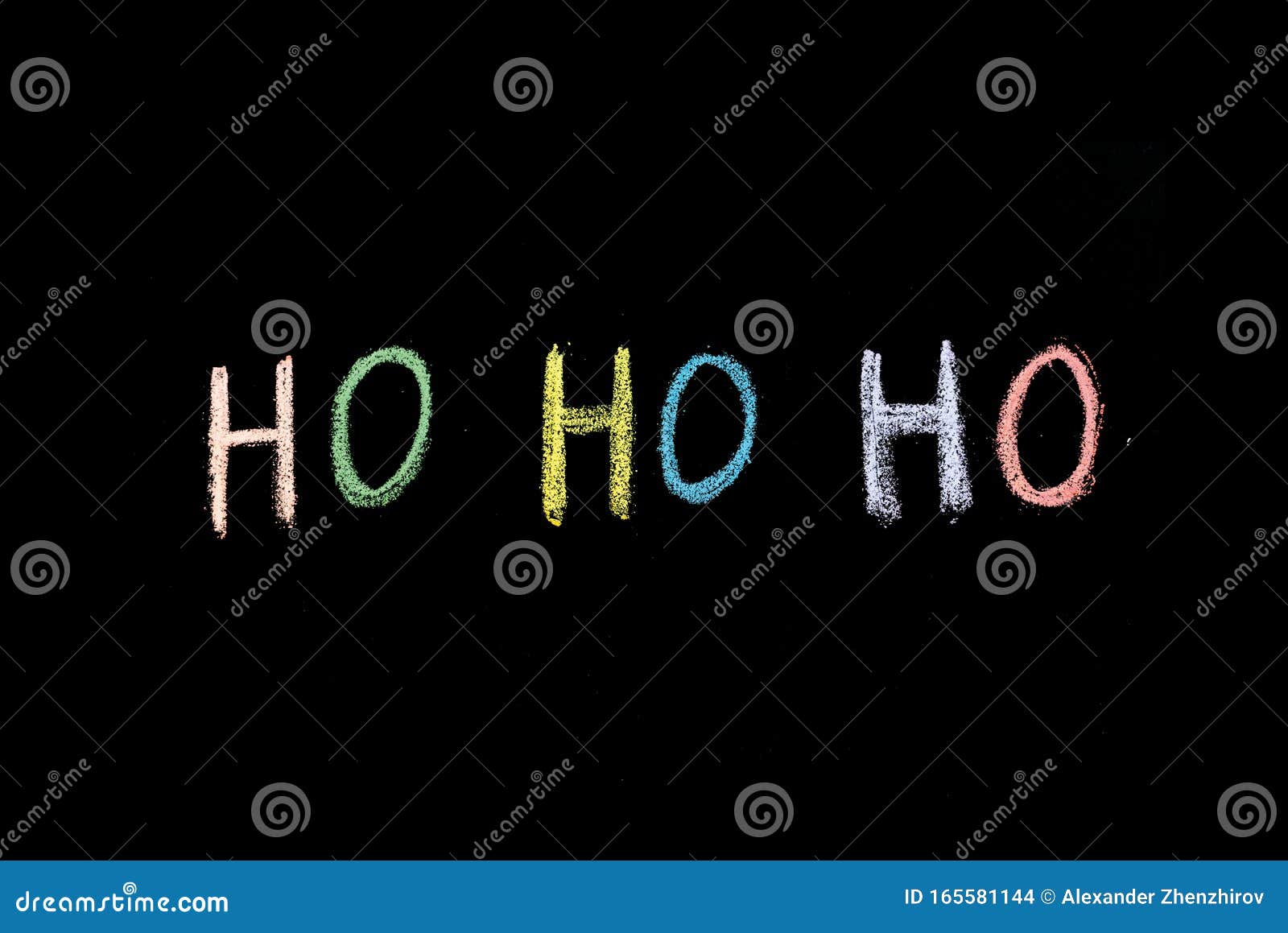Chalk Drawn Words Ho Ho Ho on Blackboard Stock Photo - Image of ...