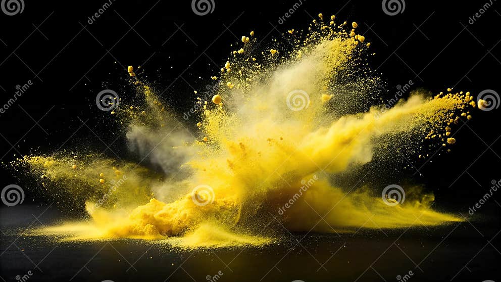 Chalk Dust Explosion: a Moment of Pure Creativity AI Generated Stock ...