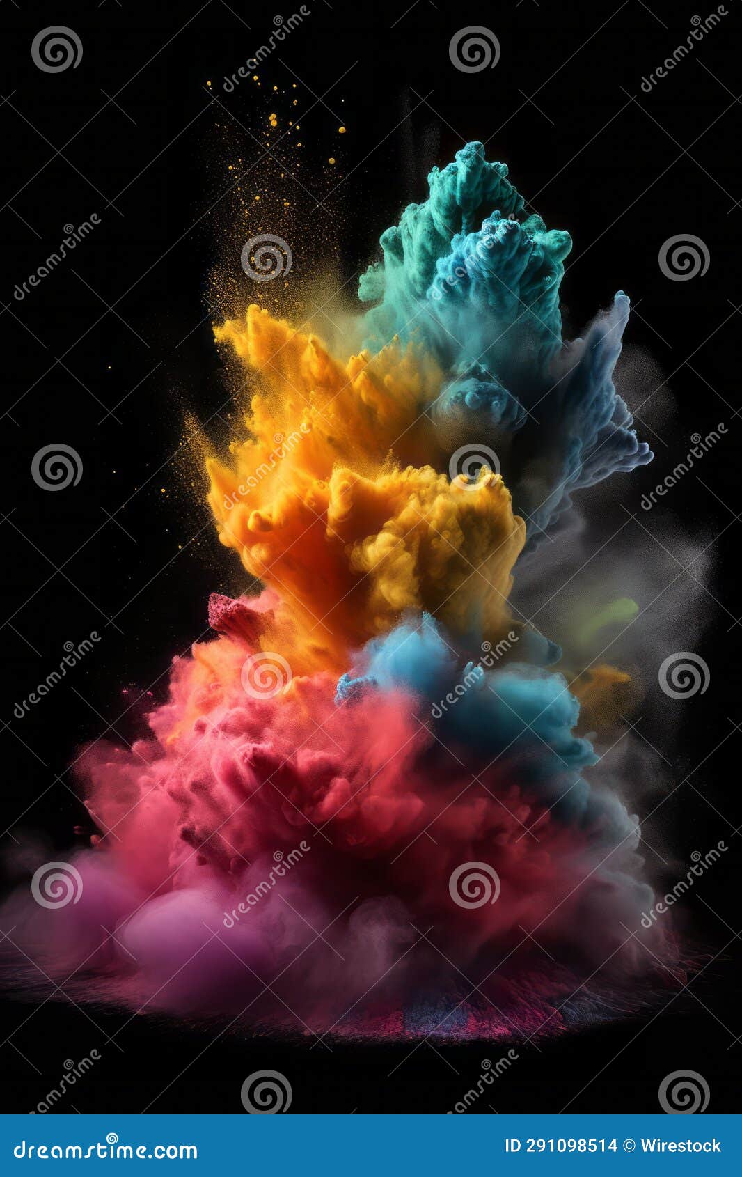 Chalk Dust Powder Explosion on a Dark Background Stock Illustration ...