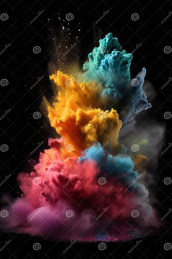 Chalk Dust Powder Explosion on a Dark Background Stock Illustration ...