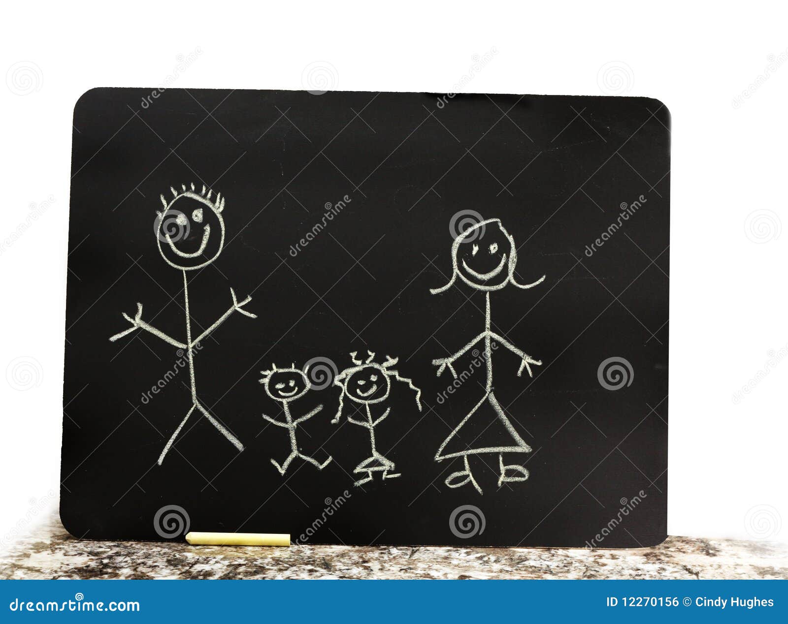 Chalk family stock photo. Image of happy, blackboard - 12270156