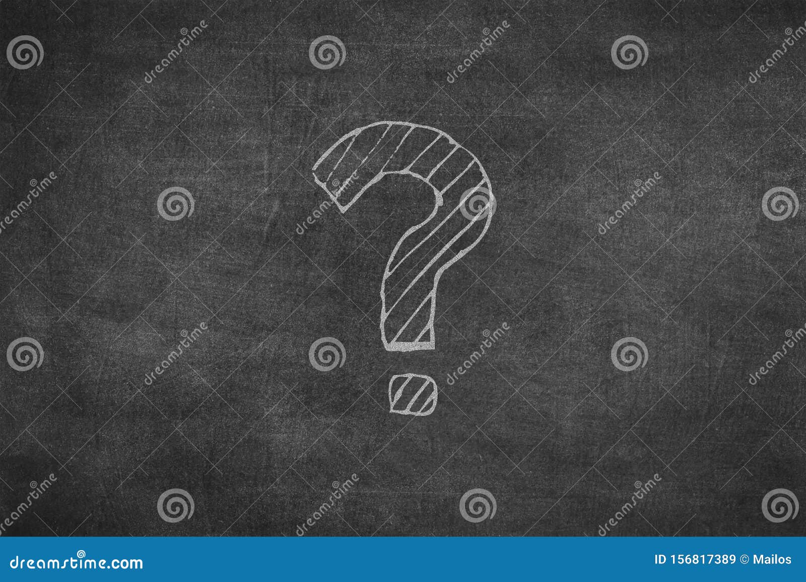 Chalk Hand Drawing As Question Mark Shape Stock Image - Image of shape ...