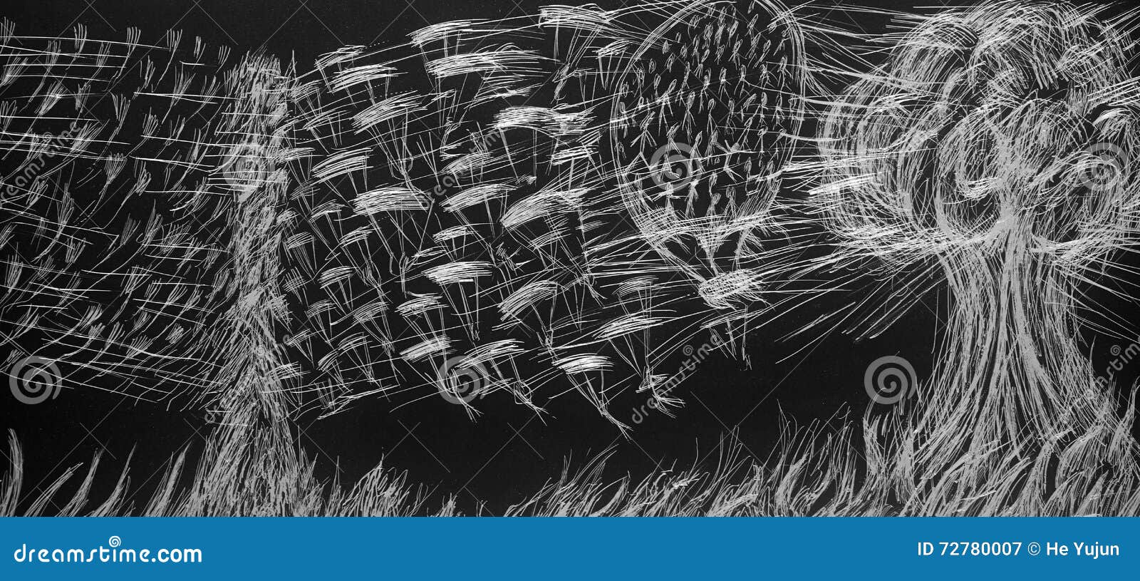 Chalk hand drawing stock illustration. Illustration of design - 72780007