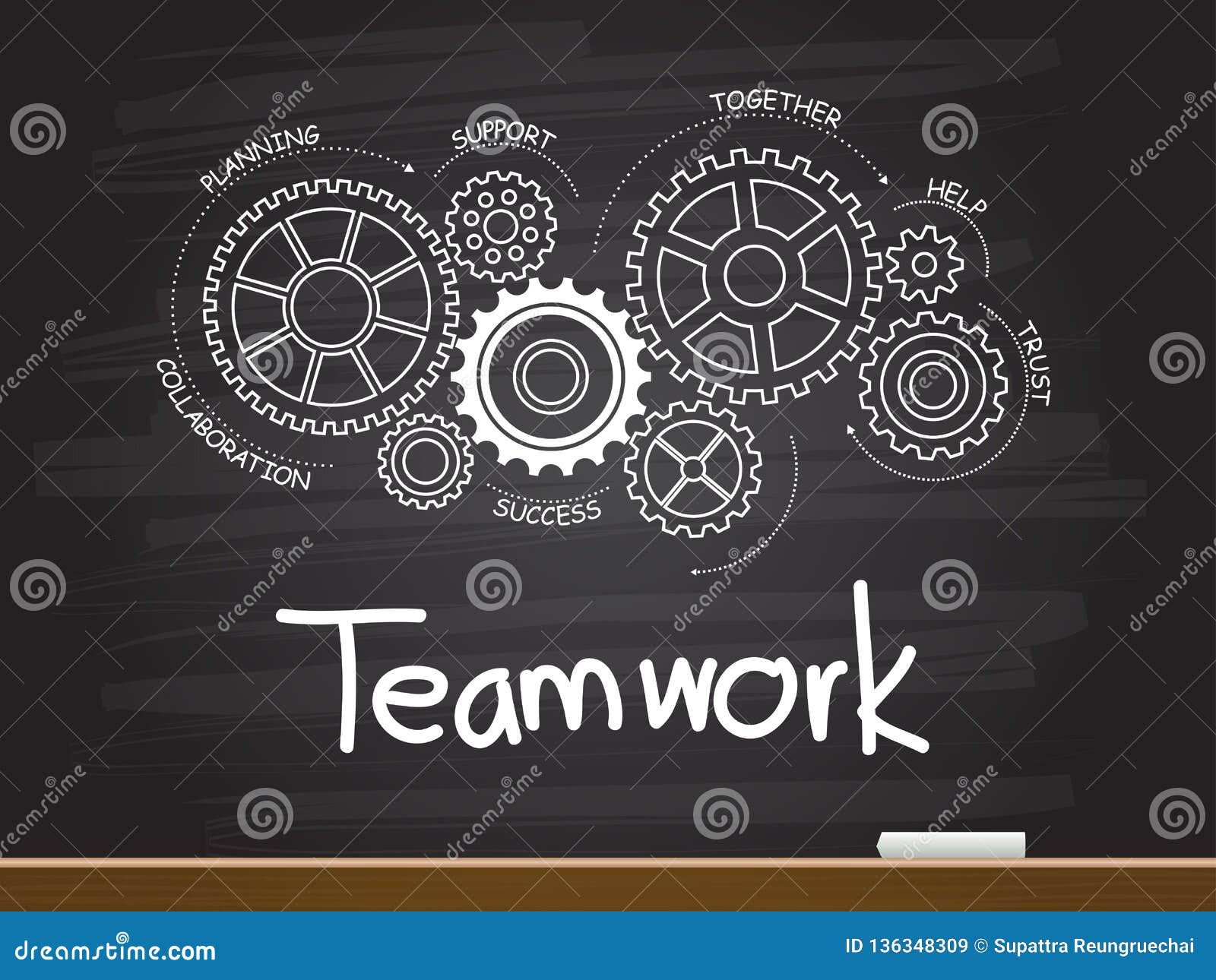 Teamwork Word Cloud Concept On Gray Background Royalty-Free Stock Photo ...