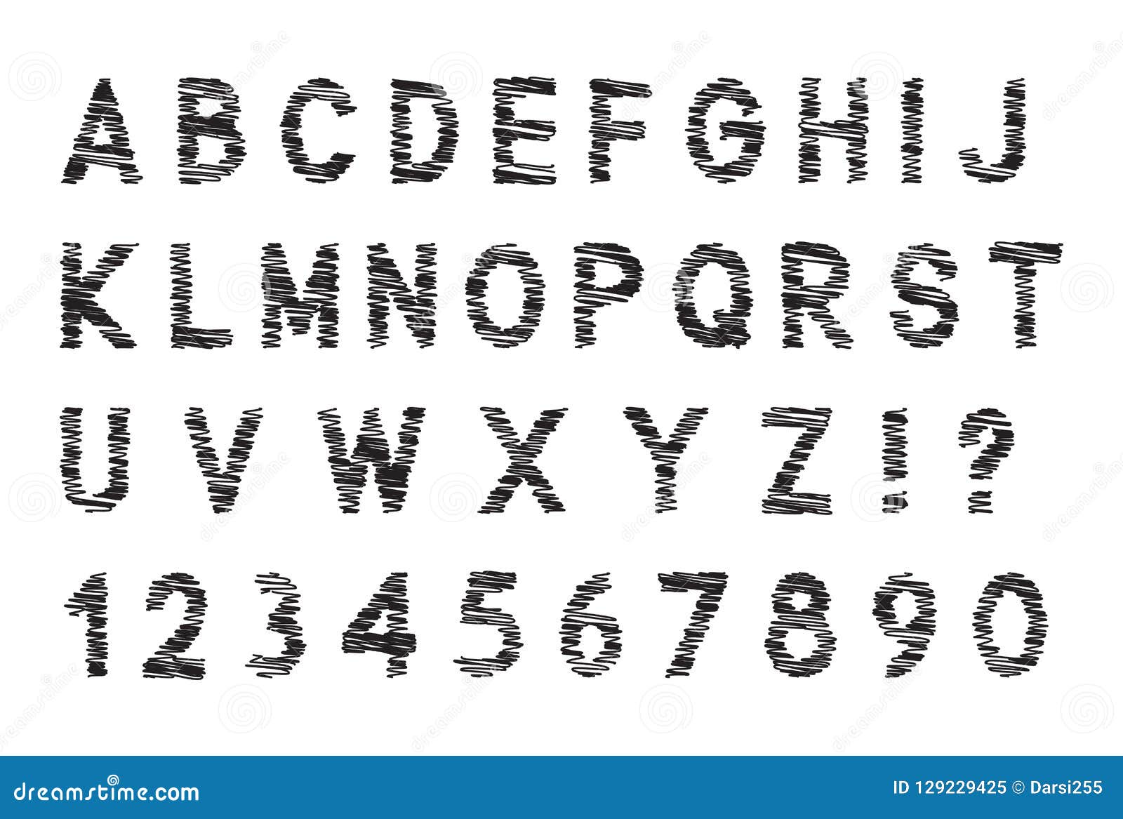 Chalk Handwritten Latin Calligraphy Brush Script With Numbers And ...