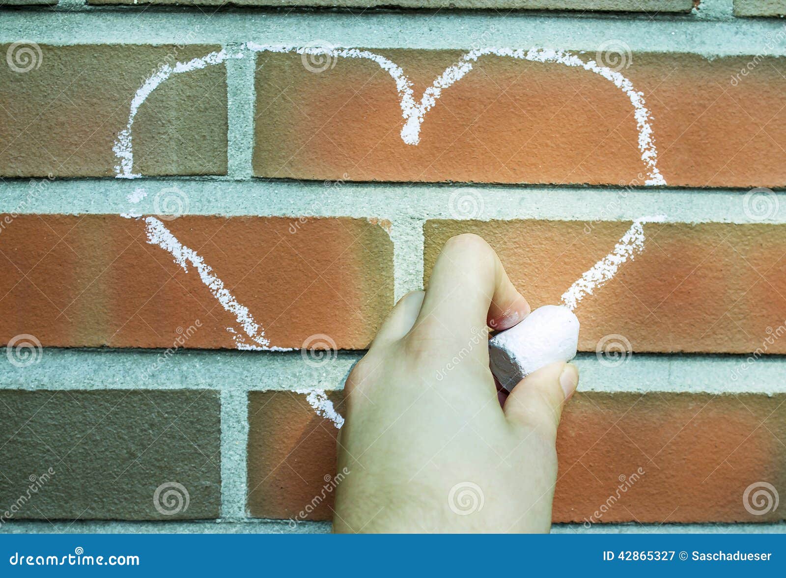 Chalk heart stock image. Image of simple, drawed, chalk - 42865327