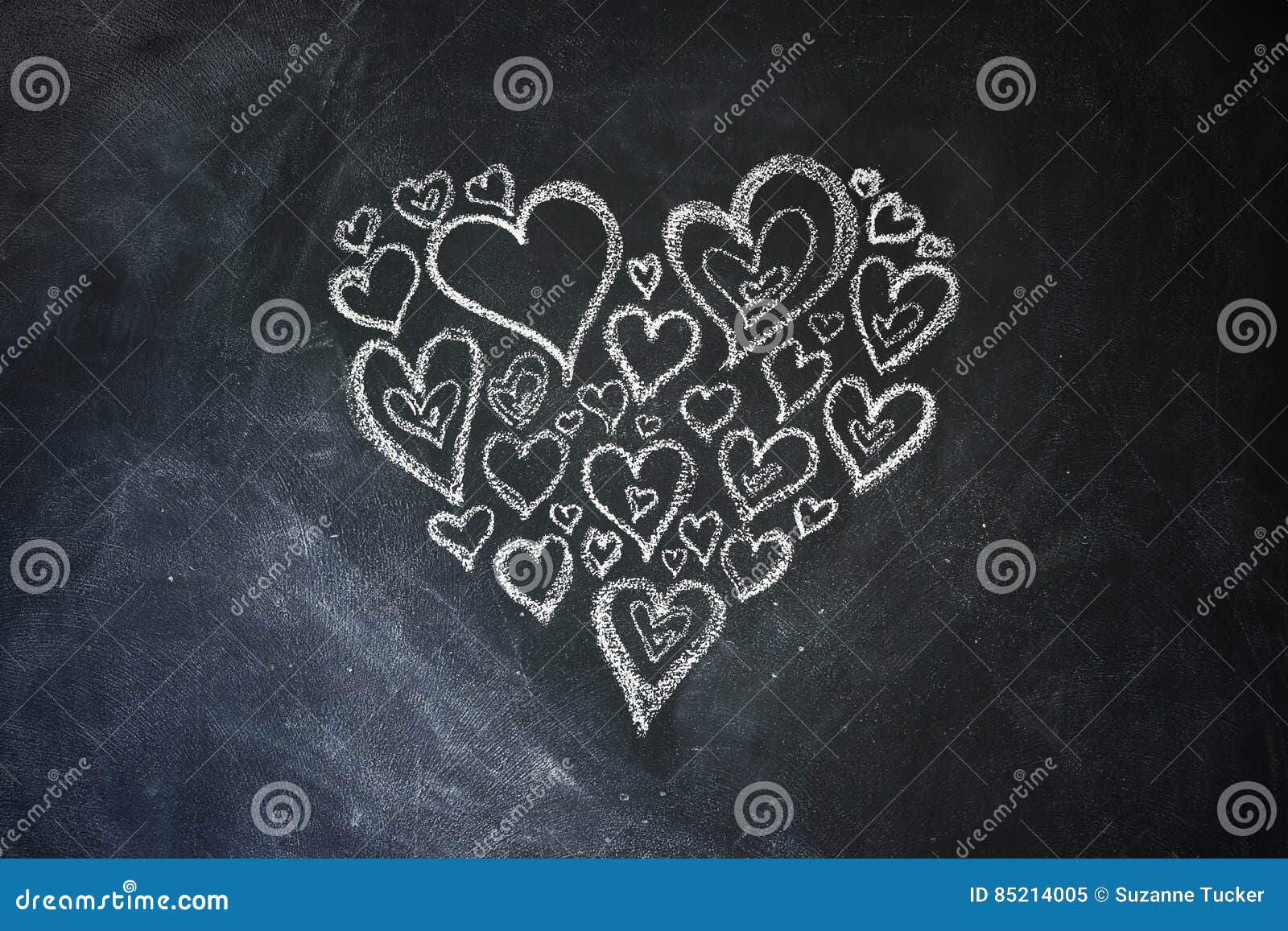 Chalk hearts stock image. Image of black, outline, design - 85214005