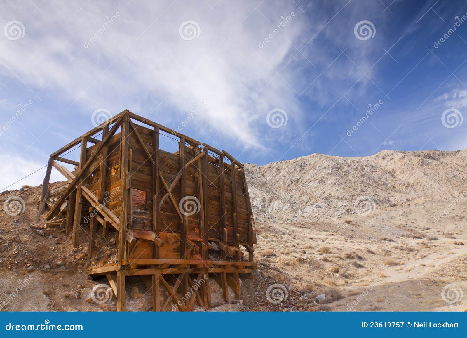 Chalk Hills Ore Bin stock image. Image of dump, western - 23619757