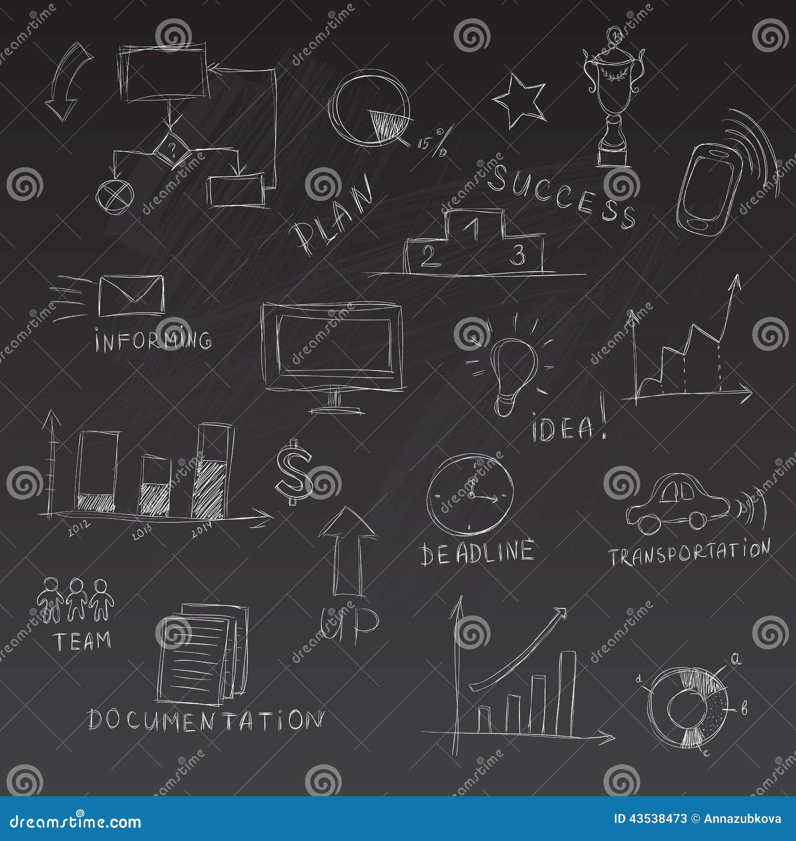 Chalk infographic stock vector. Illustration of doodles - 43538473