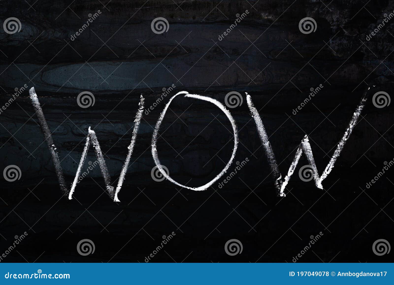 Chalk Lettering on a Metal Plate - Word Wow Stock Photo - Image of ...
