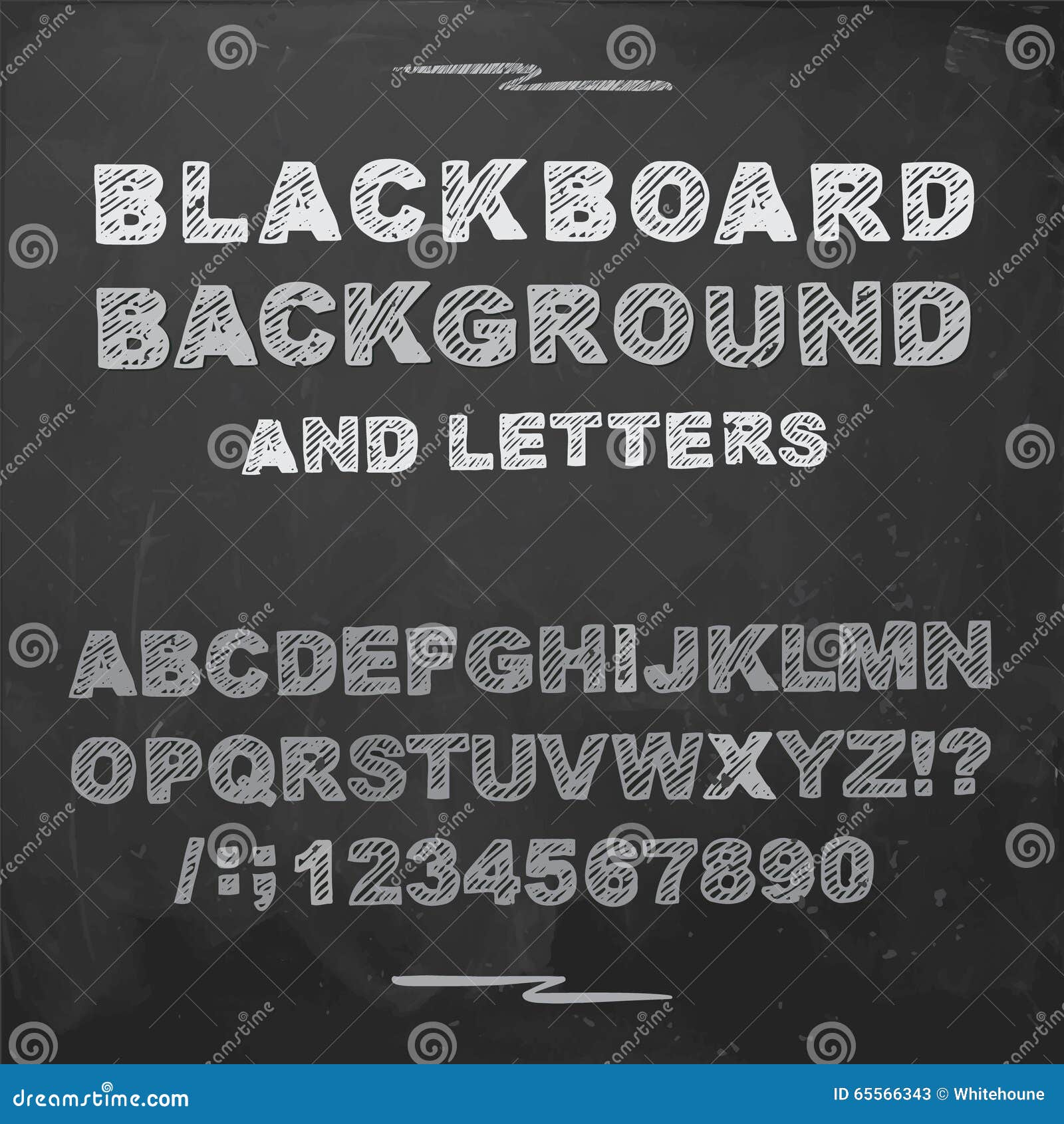 Chalk Letters on Blackboard Stock Vector - Illustration of design ...