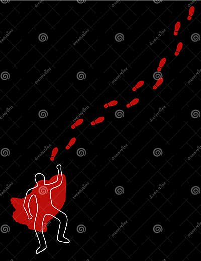 Chalk Line stock vector. Illustration of body, outline - 2955740