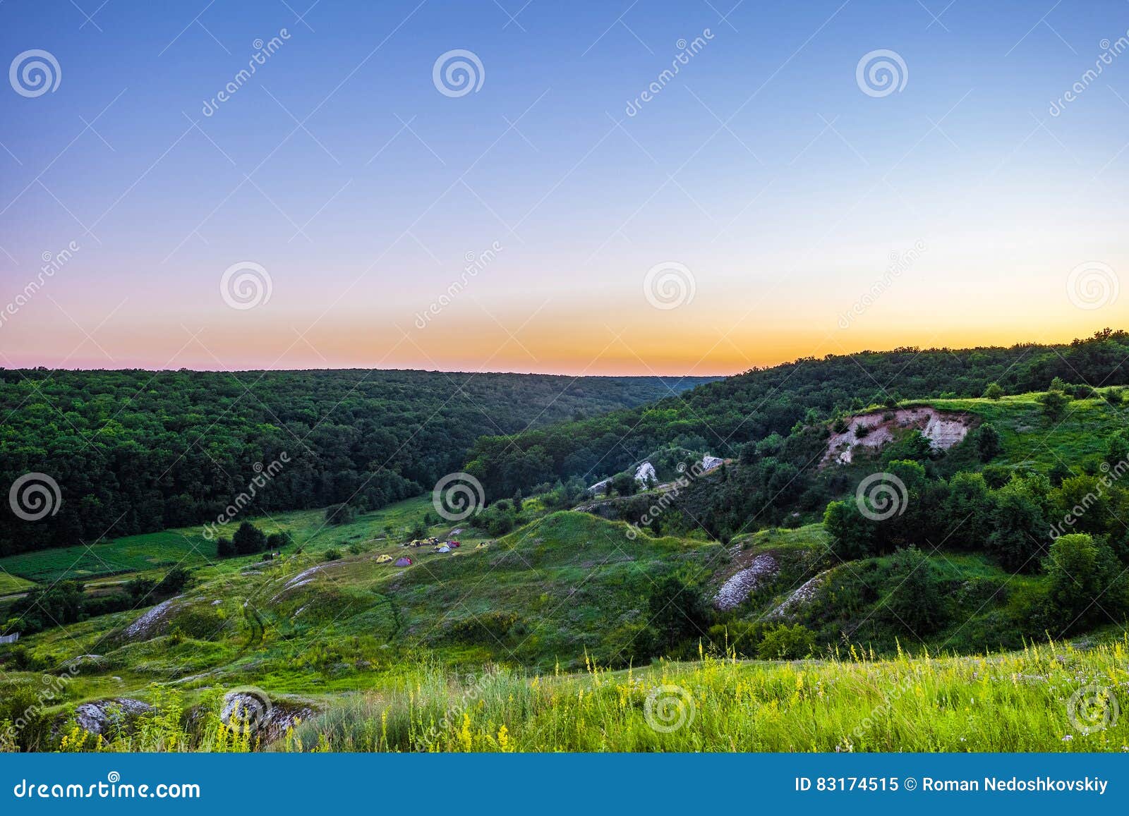 Chalk mountains stock image. Image of evening, camp, piedmont - 83174515