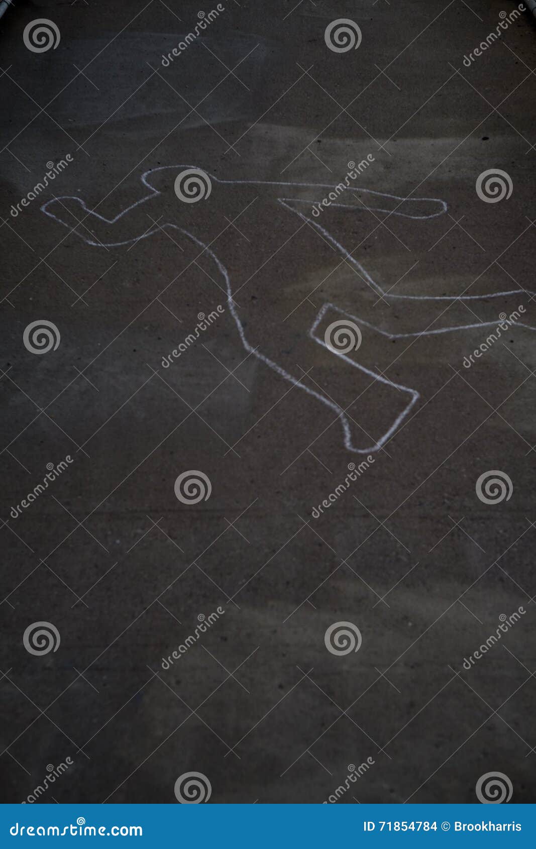 Chalk Outline On The Road Stock Photo | CartoonDealer.com #6056700