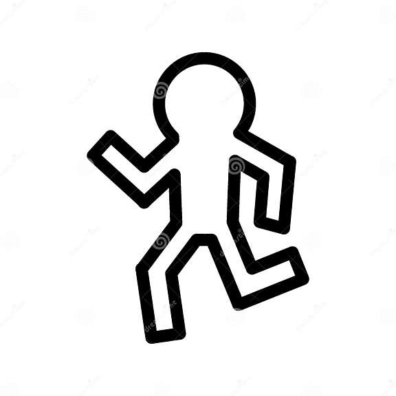 Chalk Outline. Vector Illustration Decorative Design Stock Vector ...