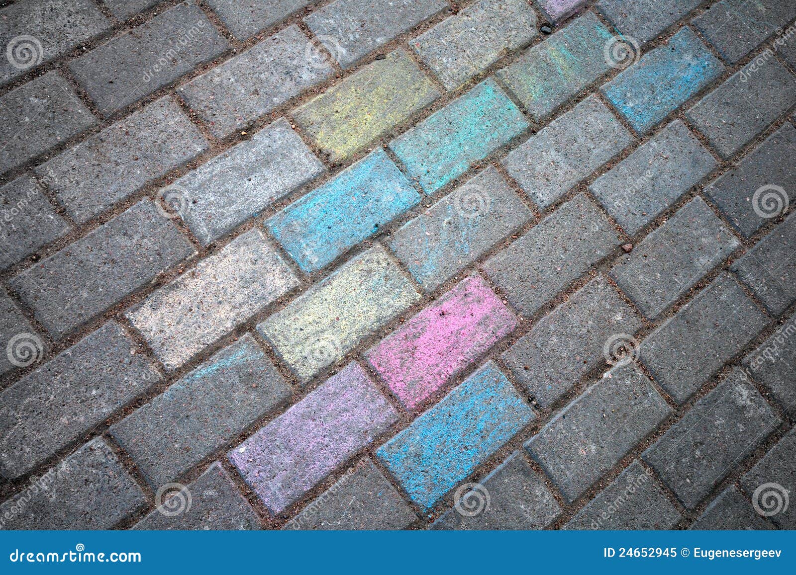 Chalk Painted Road Pavement Stock Image - Image of line, artistic: 24652945