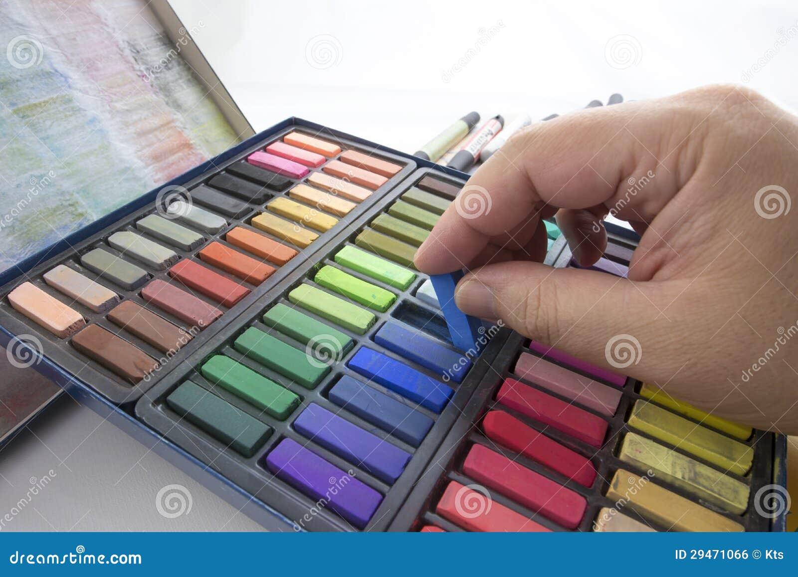 Chalk Pastels stock photo. Image of artist, coloring - 29471066