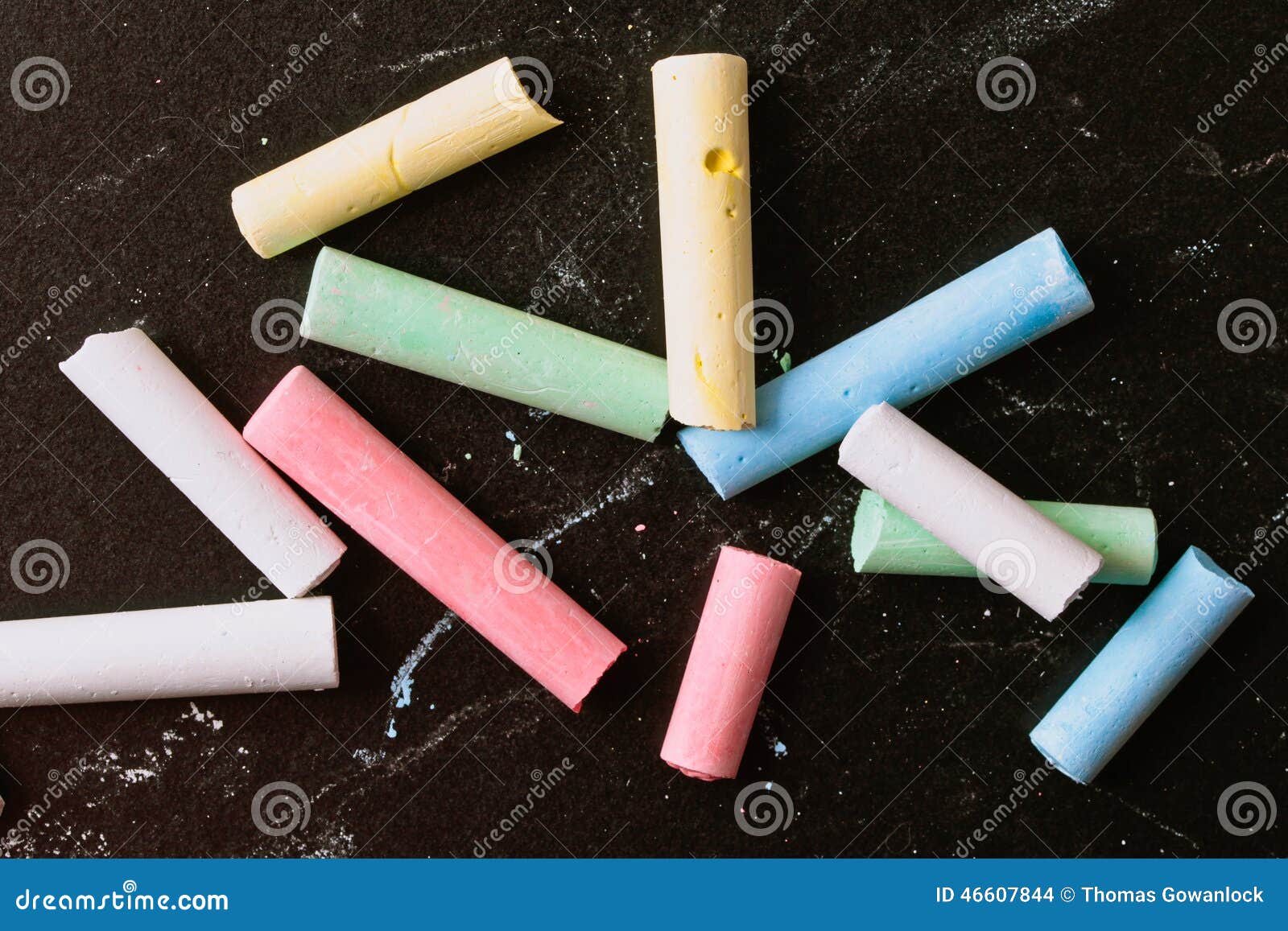 Chalk pieces stock photo. Image of school, chalk, elementary - 46607844