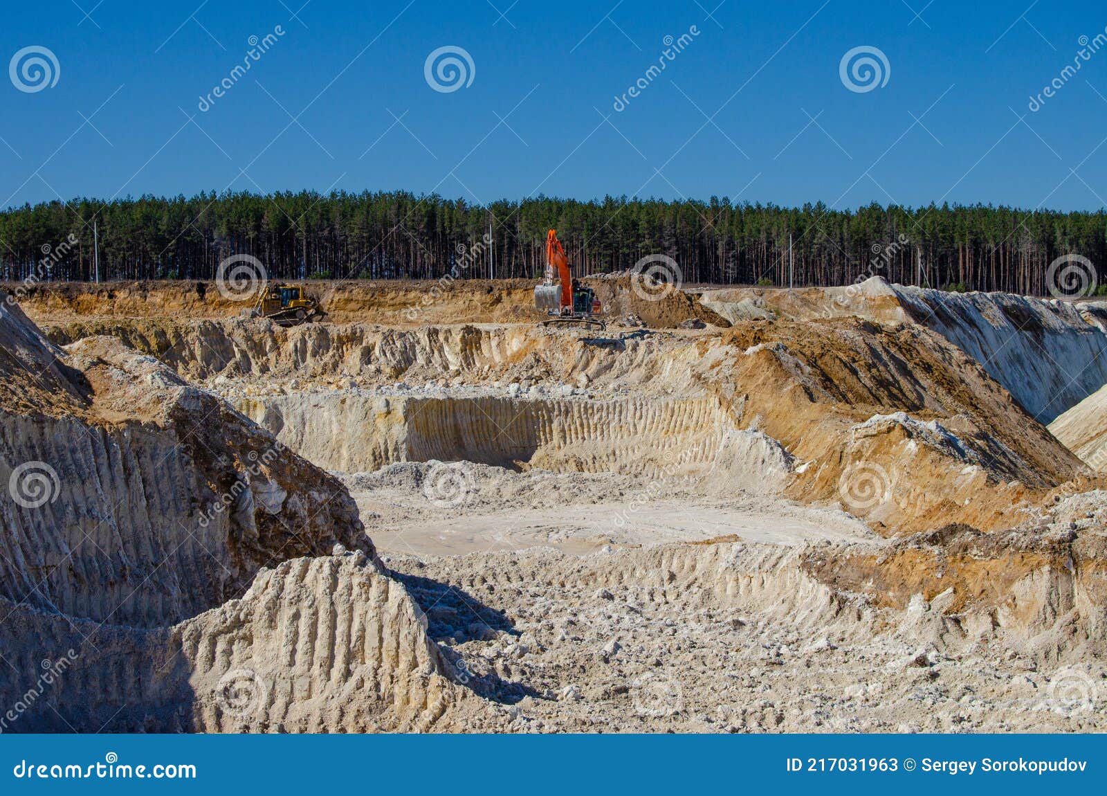 Chalk pit development stock image. Image of wall, mountain - 217031963