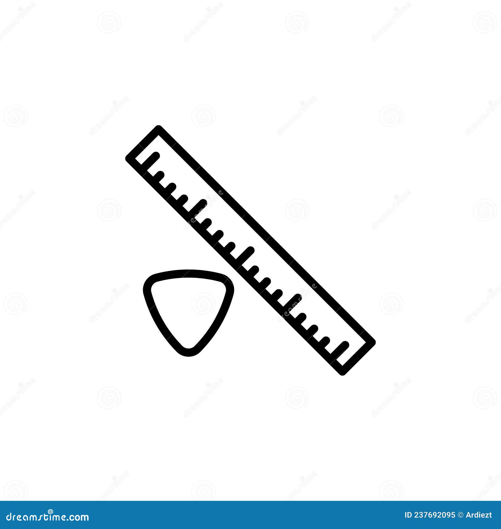 Chalk and Ruler Line Icon Design Vector Stock Vector - Illustration of ...