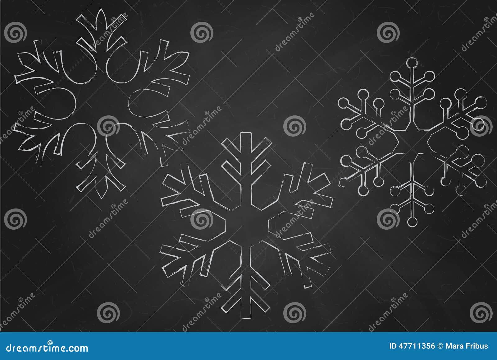Chalk Snowflakes stock vector. Illustration of chalk - 47711356