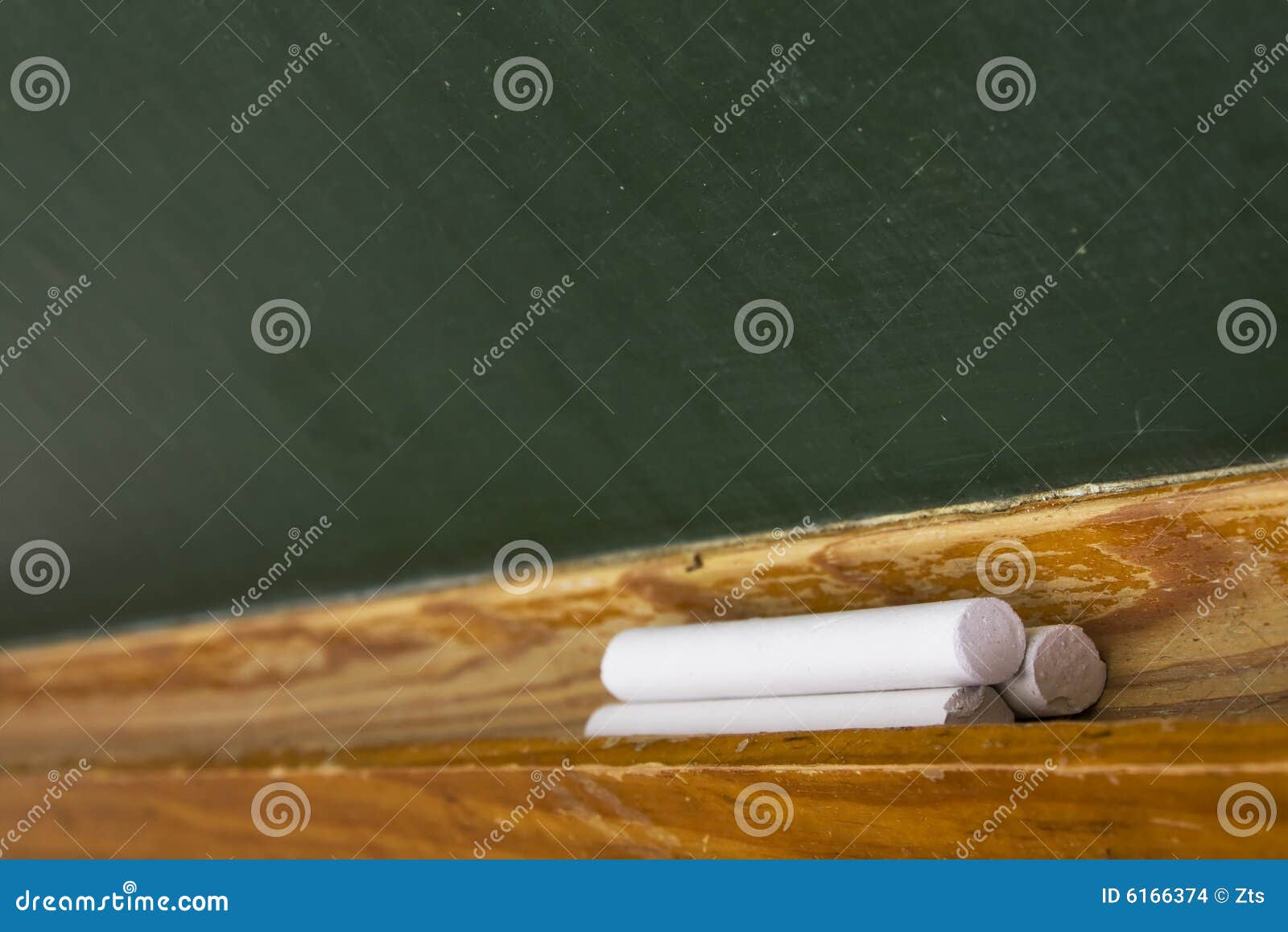 Chalk Sticks in a School Board Stock Photo - Image of school, closeup ...
