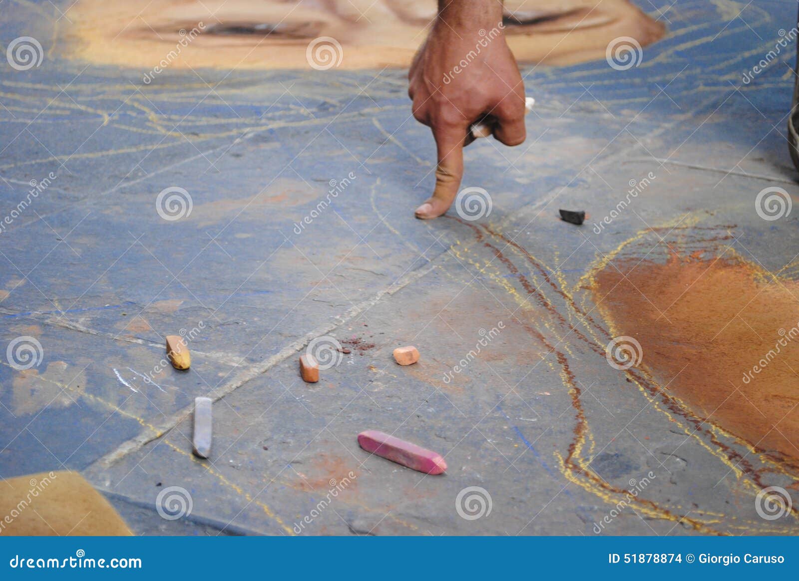 Chalk stock photo. Image of crayon, artistic, outdoors - 51878874