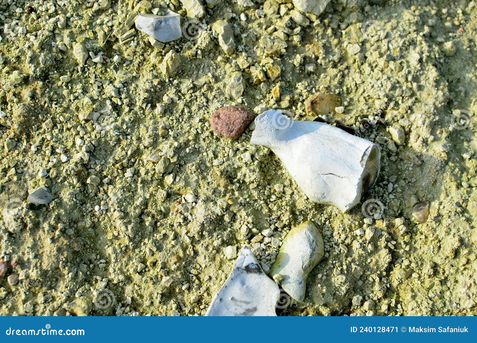 Chalk Structure Backcround after Open Pit Development. Extraction of ...