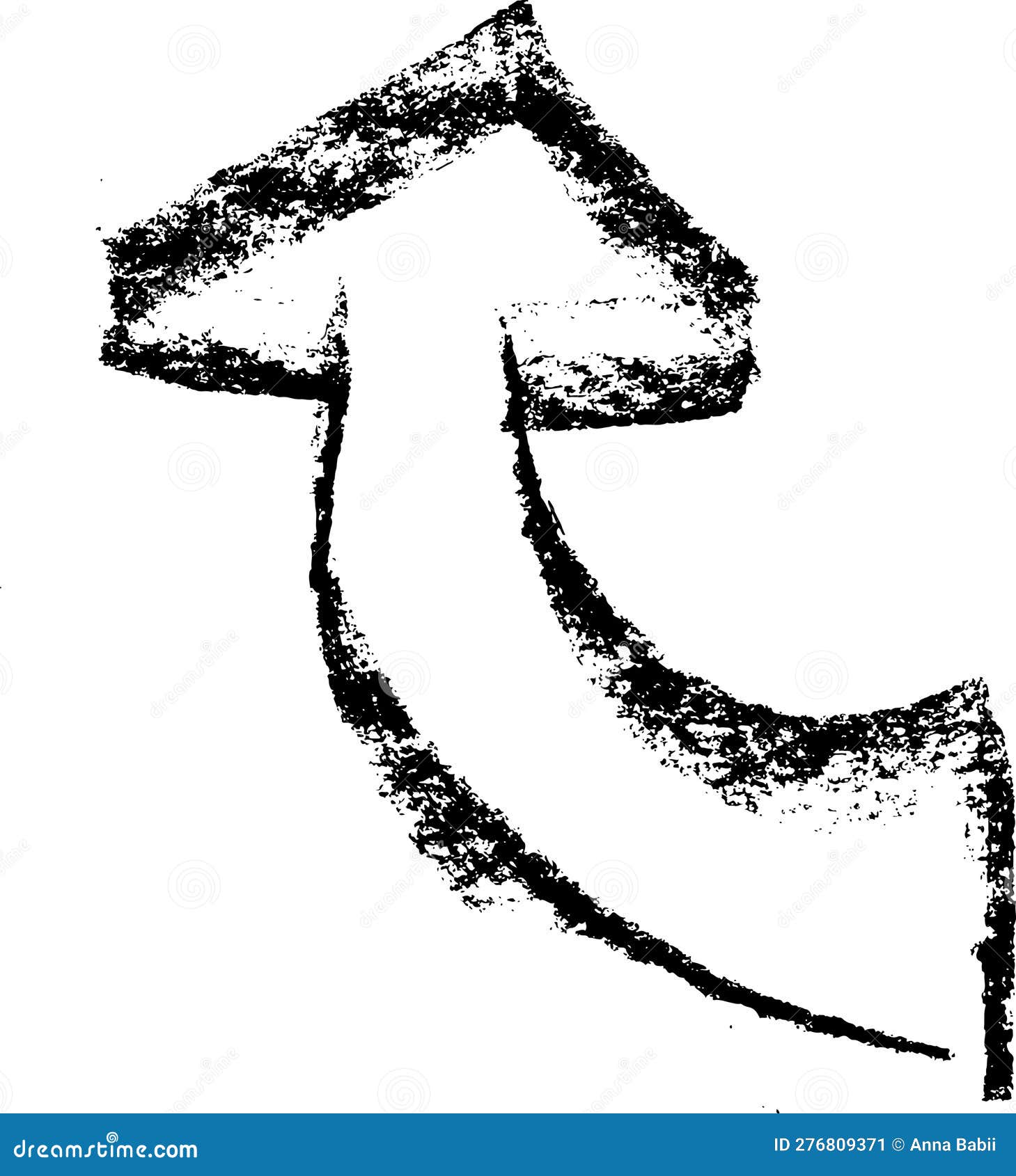 Chalk Texture Up Arrow Sign Stock Vector - Illustration of arrow ...