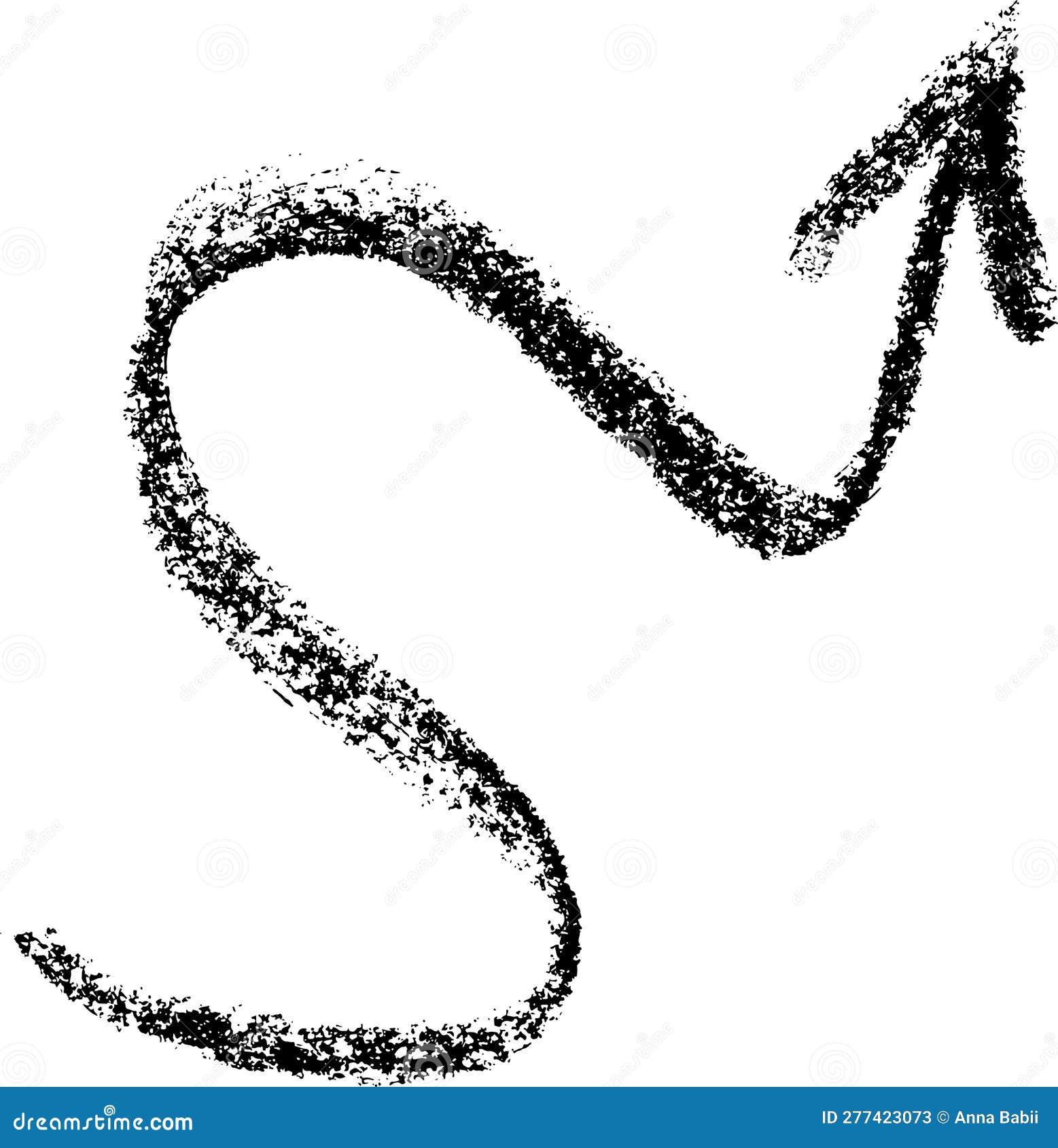 Chalk Texture Wave Arrow Sign Stock Vector - Illustration of navigation ...