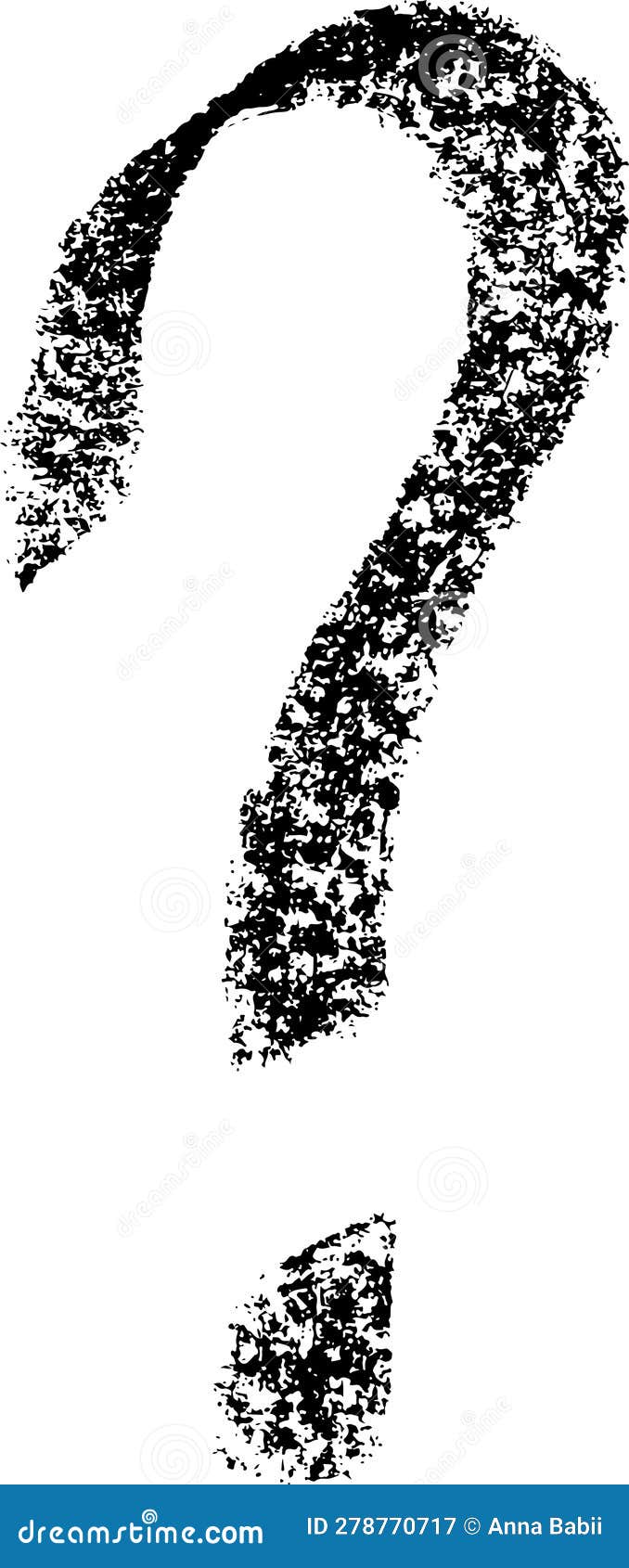 Chalk Textured Question Mark Sign Stock Illustration - Illustration of ...