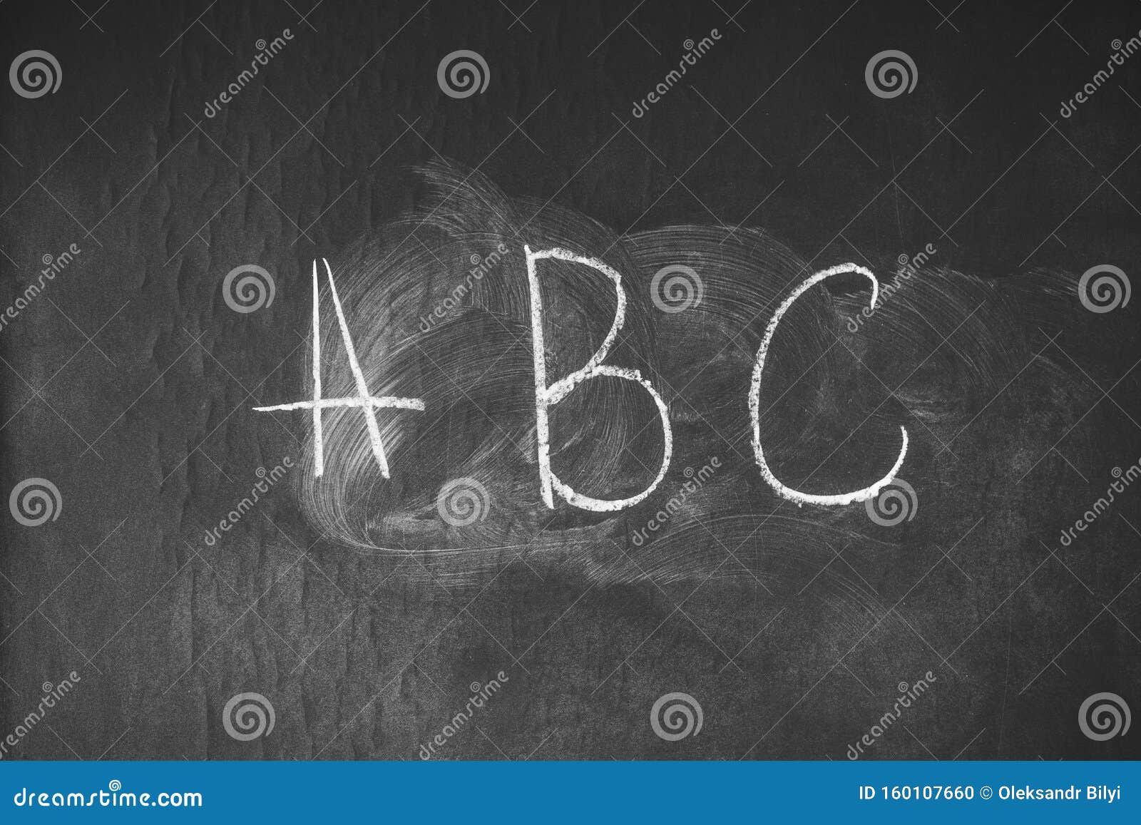 Chalk Written ABC on the Blackboard Stock Photo - Image of childhood ...