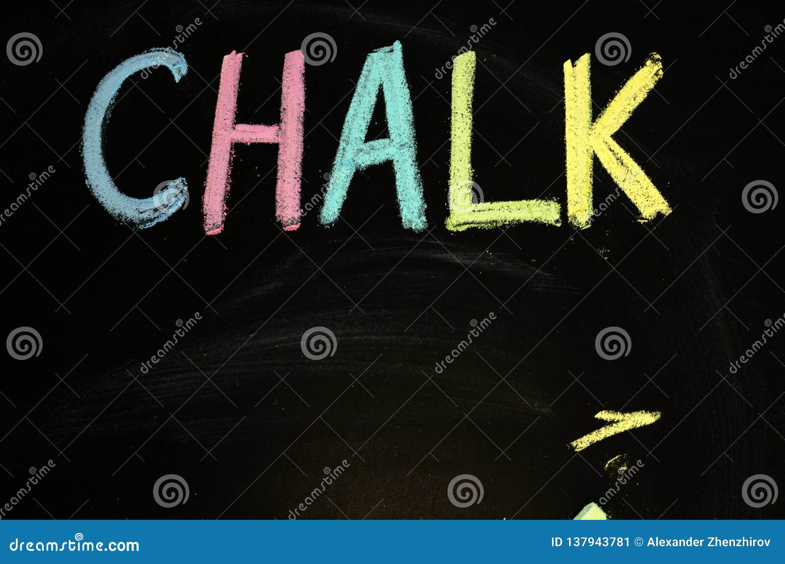 Chalk Written on Blackboard Stock Image - Image of presentation, sign ...