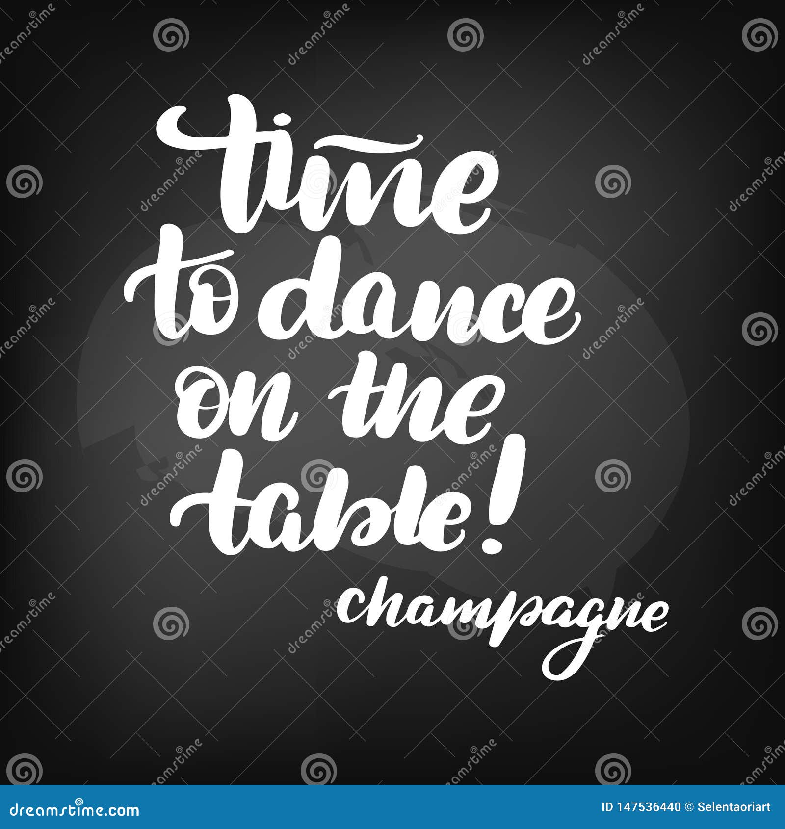 Time to dance stock vector. Illustration of inscription - 147536440