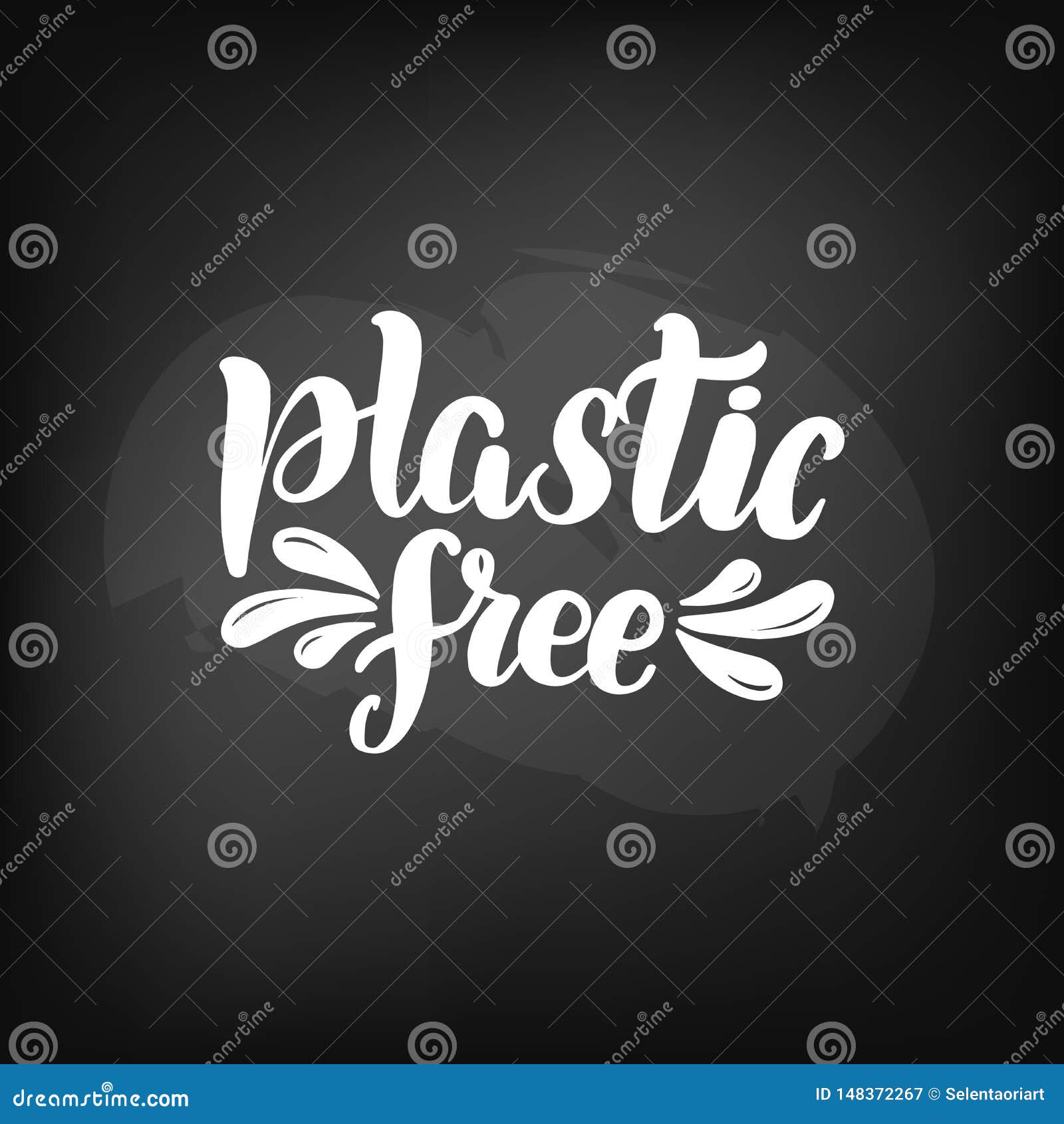 Lettering plastic free stock vector. Illustration of poster - 148372267