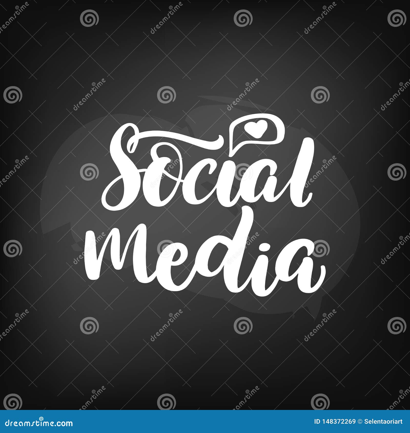 Lettering social media stock vector. Illustration of banner - 148372269