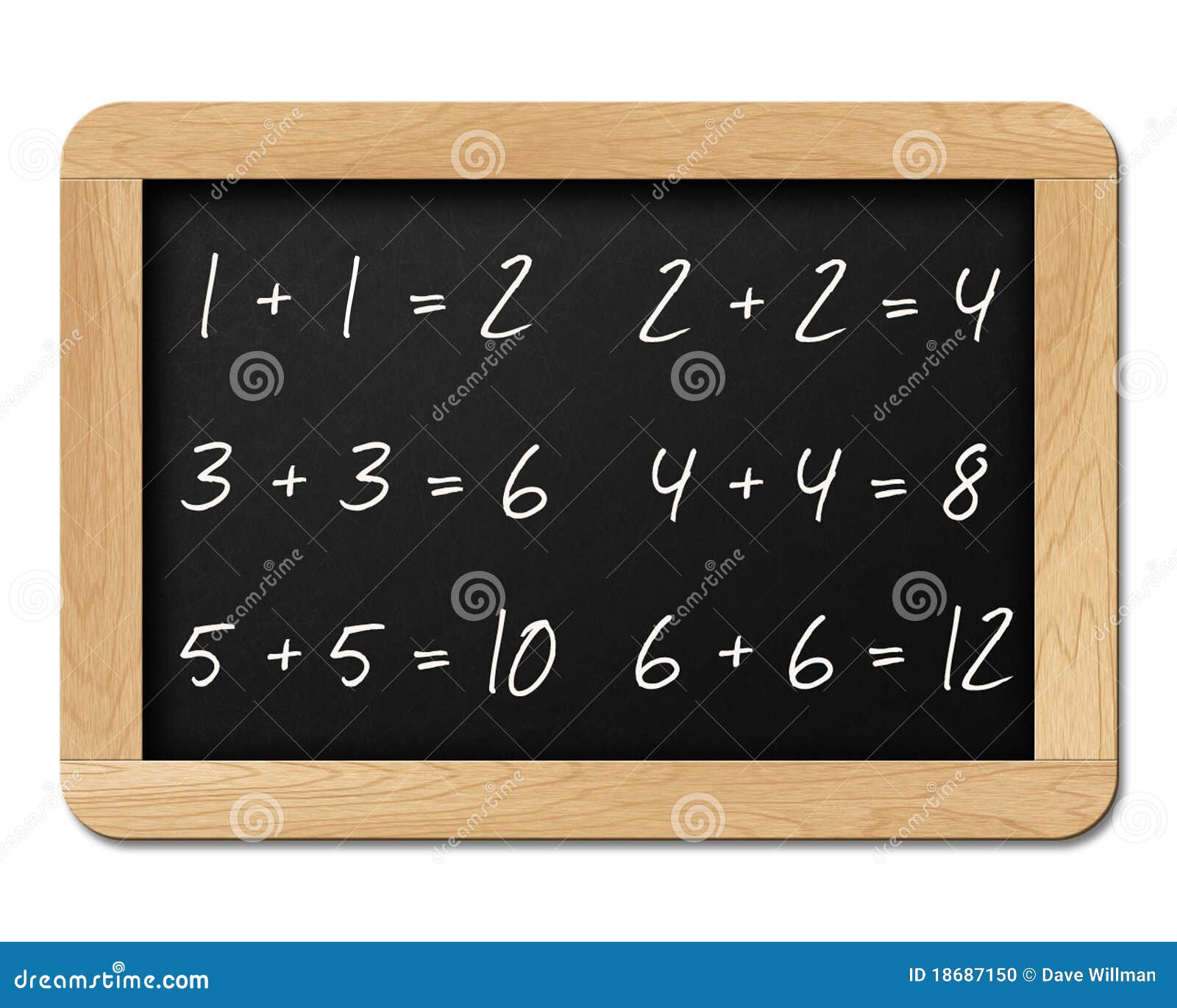 Chalkboard addition stock illustration. Illustration of school - 18687150