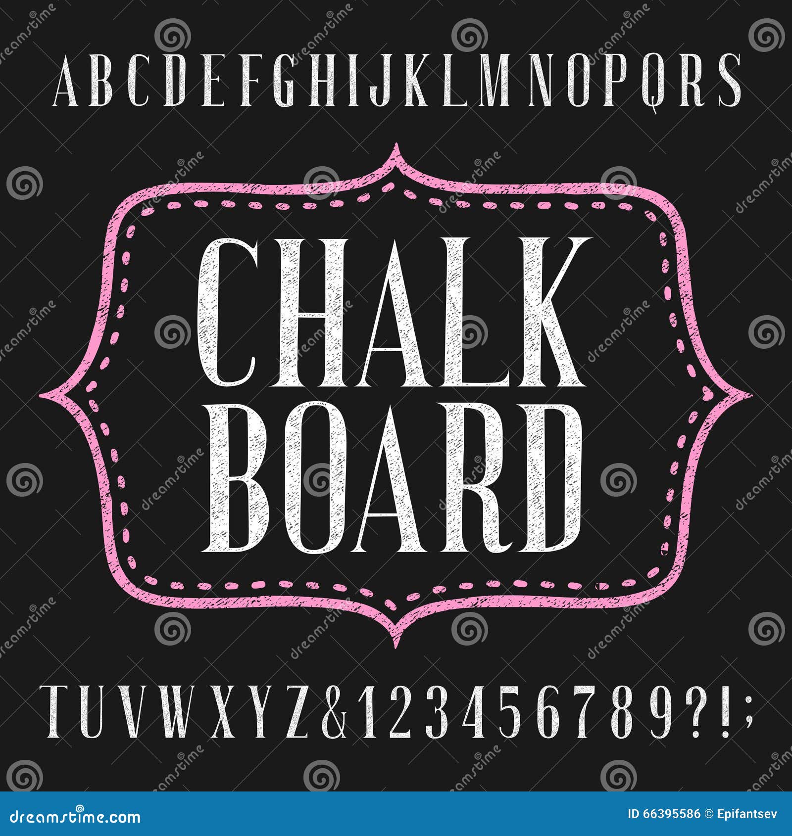 Chalkboard Alphabet Font Hand Drawn Uppercase And Lowercase Letters