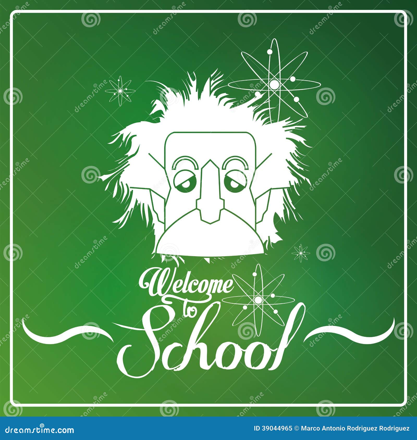 Einstein Chalkboard Teacher Lecture Illustration Royalty-Free Stock ...