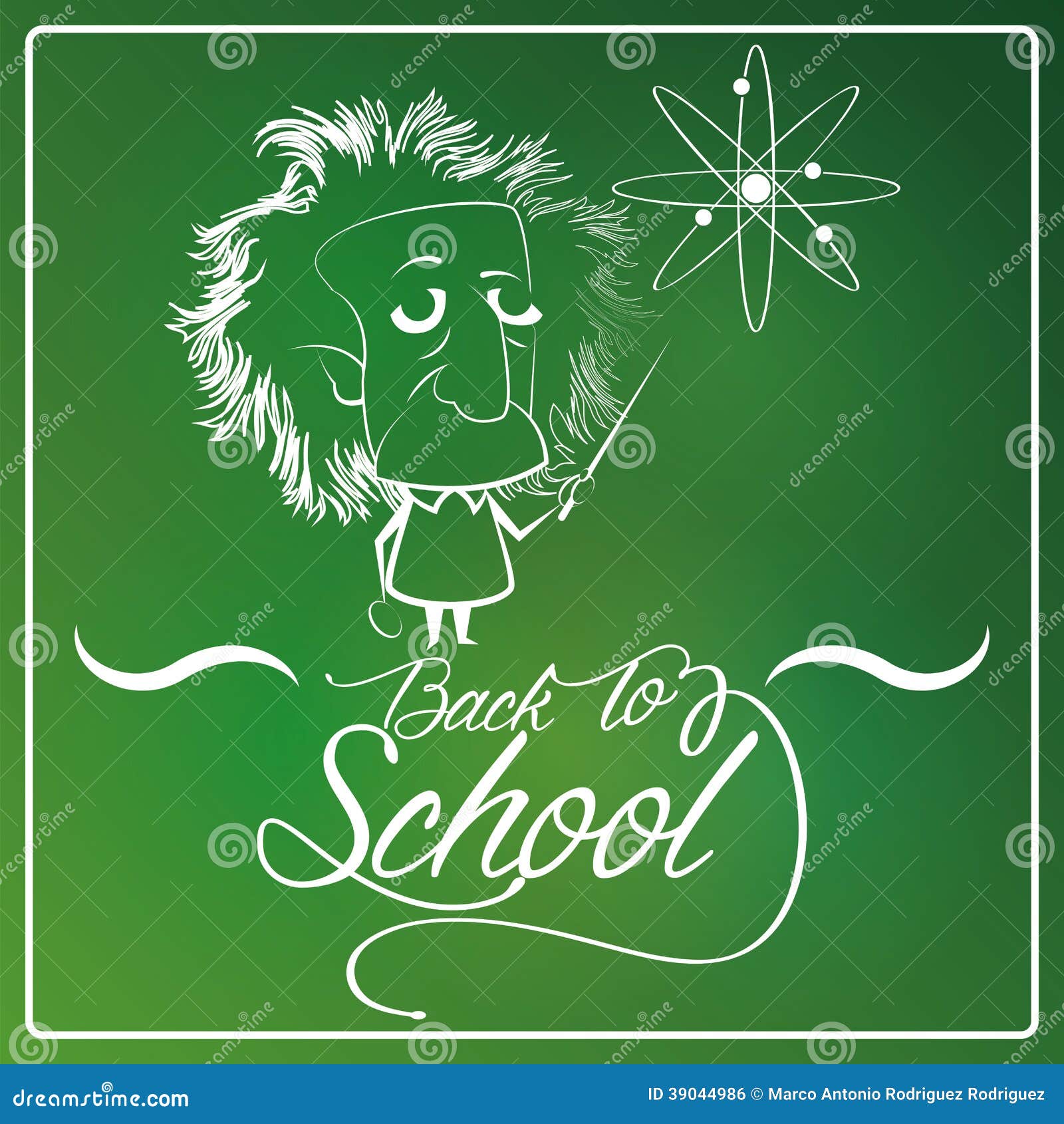 Einstein Chalkboard Teacher Lecture Illustration Royalty-Free Stock ...