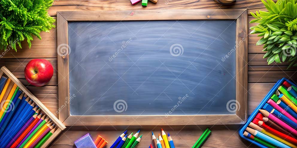 Chalkboard Background with Eraser Marks, Copy Space Stock Image - Image ...