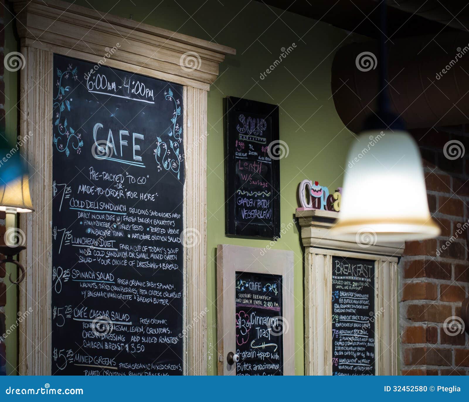 Chalkboard Bakery Menus stock photo. Image of black, brick - 32452580