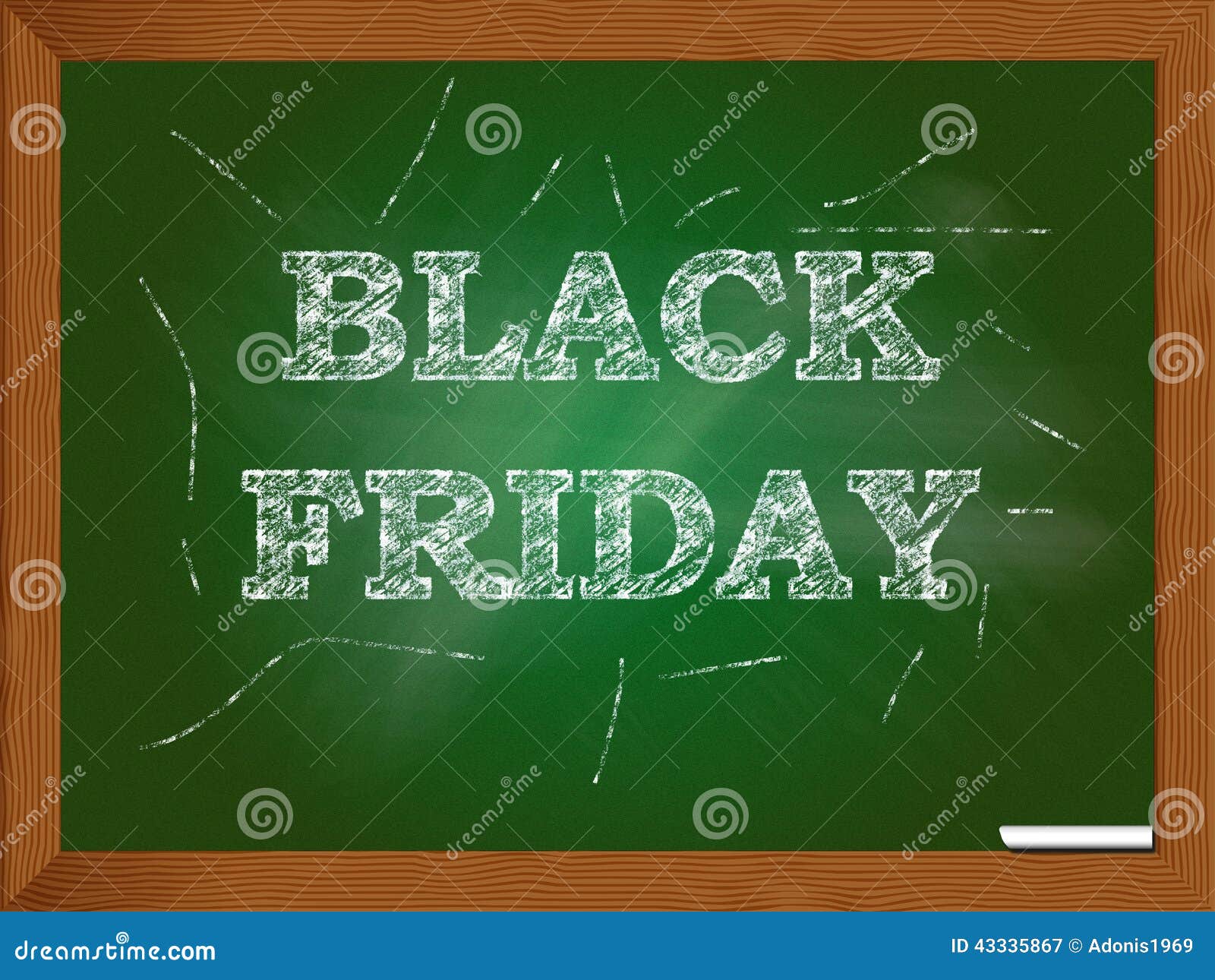 Chalkboard with Black Friday Words Stock Vector - Illustration of ...