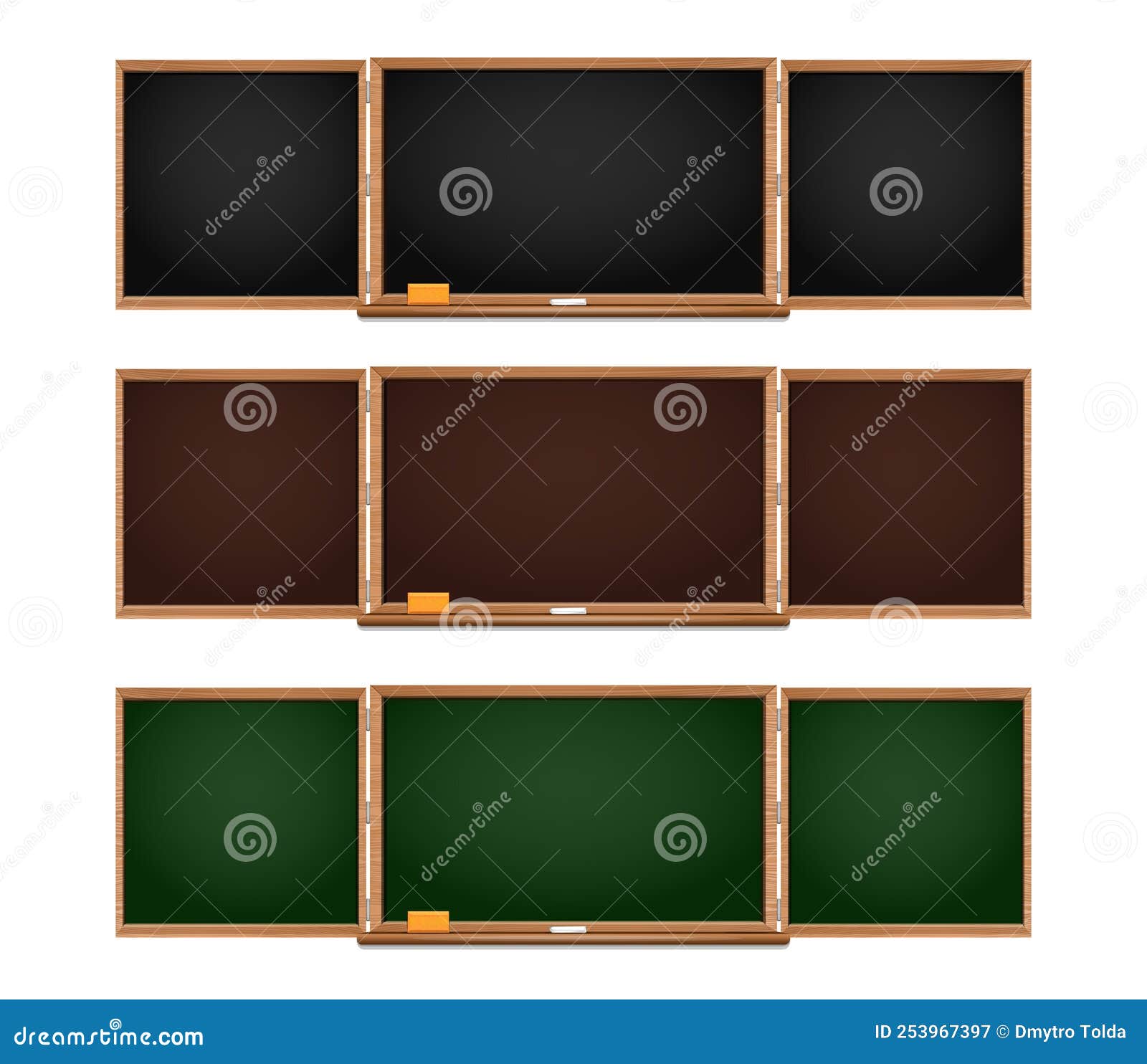Chalkboard Black and Green. Back To School Stock Vector - Illustration ...