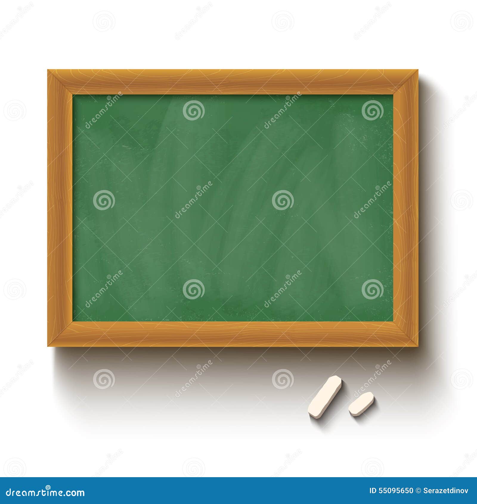 Chalkboard and chalks stock vector. Illustration of board - 55095650